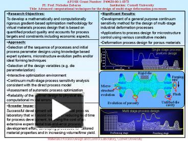 PPT – Materials Process Design and Control Laboratory, Cornell ...