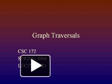 Graph Traversals presentation | free to download