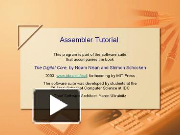 Assembler Tutorial presentation | free to download