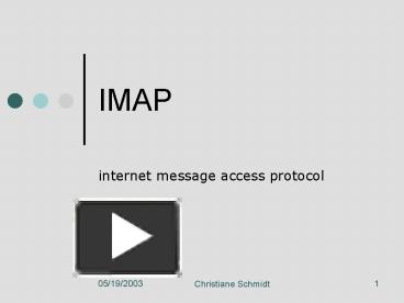 IMAP presentation | free to view