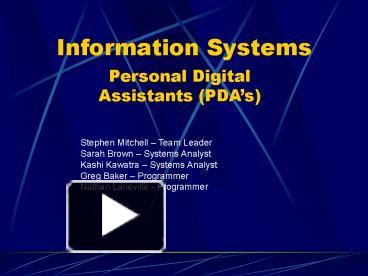 PPT – Information Systems PowerPoint presentation | free to view - id ...