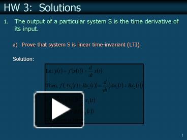PPT – HW 3: Solutions PowerPoint presentation | free to download - id ...