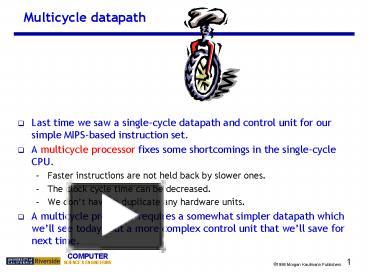 PPT – Multicycle datapath PowerPoint presentation | free to view - id ...