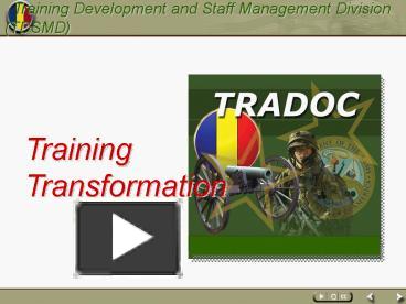 Army Performance Improvement and Training Development presentation ...