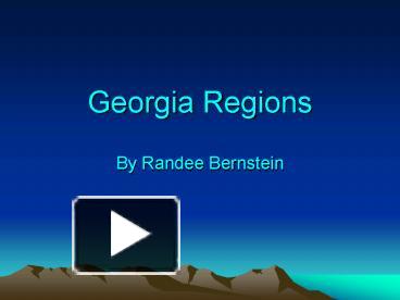 PPT – Georgia Regions PowerPoint presentation | free to view - id ...
