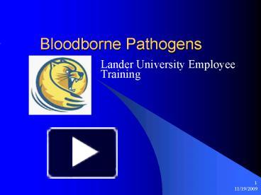 PPT – Bloodborne Pathogens PowerPoint presentation | free to view - id ...