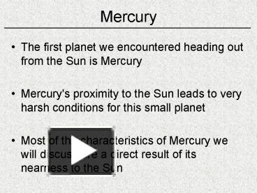 PPT – Mercury PowerPoint presentation | free to download - id: 215374-NTkwZ