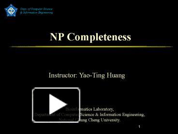 PPT – NP Completeness PowerPoint presentation | free to view - id ...