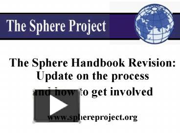 PPT – The Sphere Handbook Revision: Update on the process PowerPoint ...