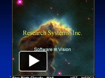 Research Systems, Inc' presentation | free to download