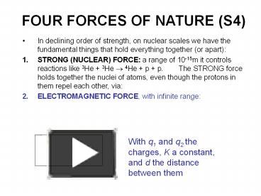 FOUR FORCES OF NATURE (S4) presentation | free to download