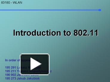 In order of appearance: presentation | free to view