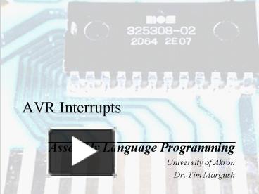 AVR Interrupts presentation | free to view