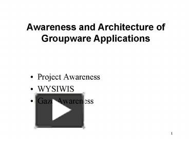 Project Awareness presentation | free to view