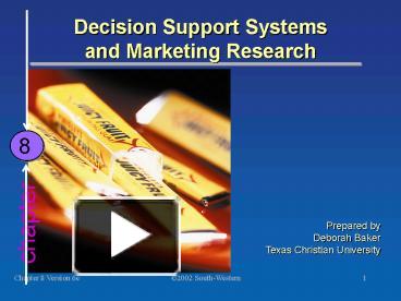 Decision Support Systems and Marketing Research presentation | free to view