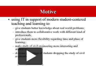 PPT – Motive PowerPoint presentation | free to view - id: 216bc3-ZDc1Z
