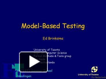 PPT – Model-Based Testing PowerPoint presentation | free to download ...