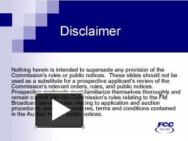 Disclaimer presentation | free to download