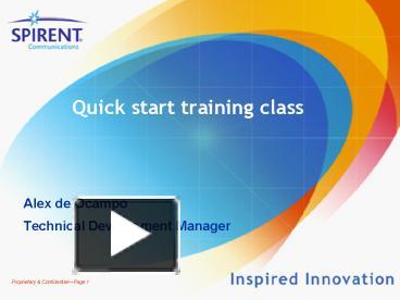 PPT – Quick start training class PowerPoint presentation | free to view ...