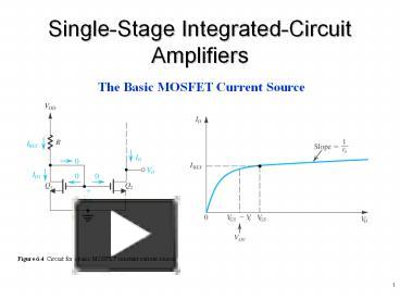 Figure 6.4 Circuit for a basic MOSFET constant-current source ...