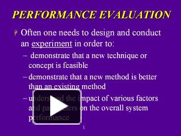 PPT – PERFORMANCE EVALUATION PowerPoint presentation | free to download ...