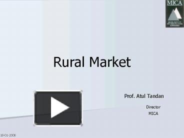 PPT – Rural Market PowerPoint presentation | free to view - id: 21860b ...