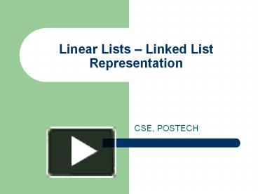 PPT – Linear Lists PowerPoint presentation | free to download - id ...