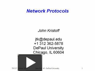 PPT – Network Protocols PowerPoint presentation | free to download - id ...