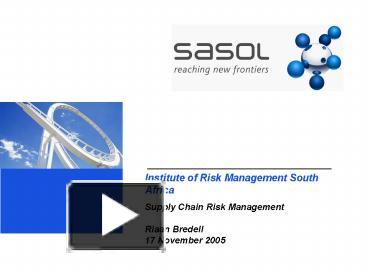 PPT – Institute of Risk Management South Africa PowerPoint presentation ...