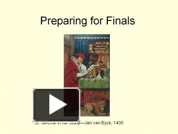 Preparing for Finals presentation | free to download
