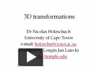 3D transformations presentation | free to download
