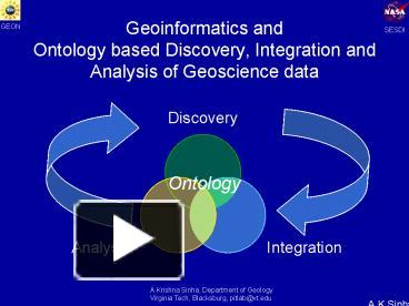 PPT – Geoinformatics and Ontology based Discovery, Integration and ...
