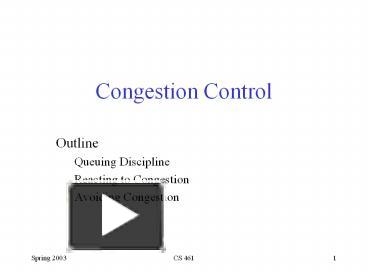 PPT – Congestion Control PowerPoint presentation | free to download ...