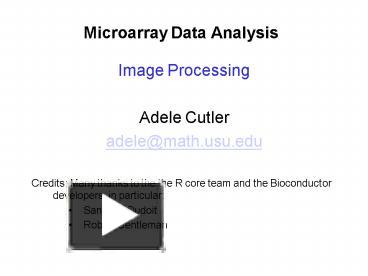 PPT – Microarray Data Analysis PowerPoint presentation | free to view ...