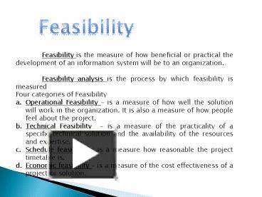 Feasibility presentation | free to view