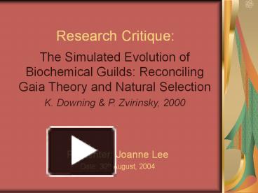 PPT – Research Critique: PowerPoint presentation | free to download ...