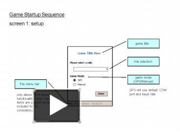 Game Startup Sequence presentation | free to view