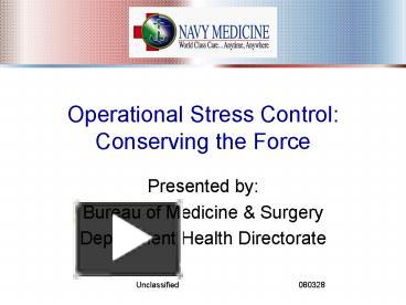 PPT – Operational Stress Control: Conserving the Force PowerPoint ...