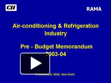 Air-conditioning presentation | free to download