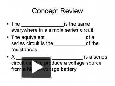 Concept Review presentation | free to view