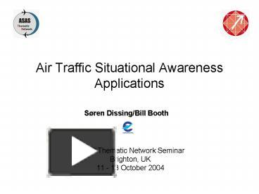 Air Traffic Situational Awareness Applications presentation | free to ...