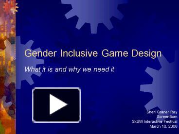 PPT – Gender Inclusive Game Design PowerPoint presentation | free to ...