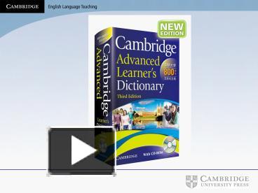 PPT – dictionary'cambridge'org PowerPoint presentation | free to view ...