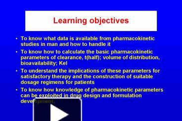 PPT – Learning objectives PowerPoint presentation | free to view - id ...
