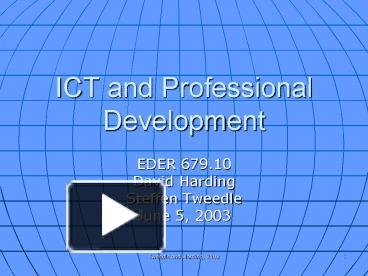 ICT and Professional Development presentation | free to download