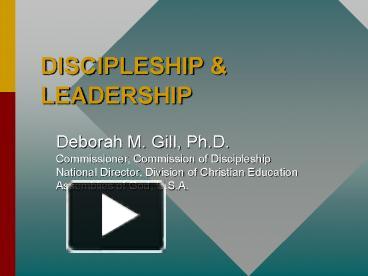 PPT – DISCIPLESHIP PowerPoint presentation | free to view - id: 21f281 ...