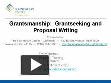 Grantsmanship: Grantseeking and Proposal Writing presentation | free to ...