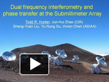 Dual frequency interferometry and presentation | free to view