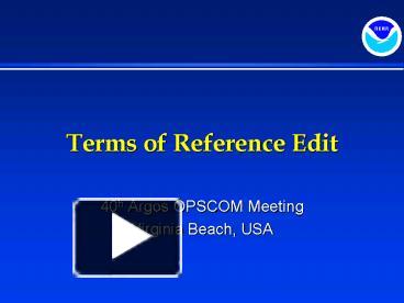 PPT – Terms of Reference Edit PowerPoint presentation | free to view ...