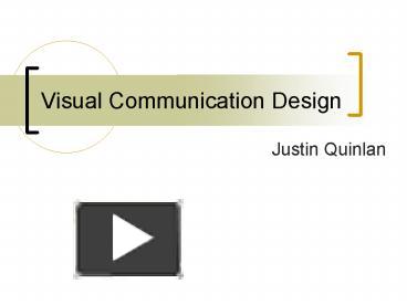 Visual Communication Design presentation | free to download